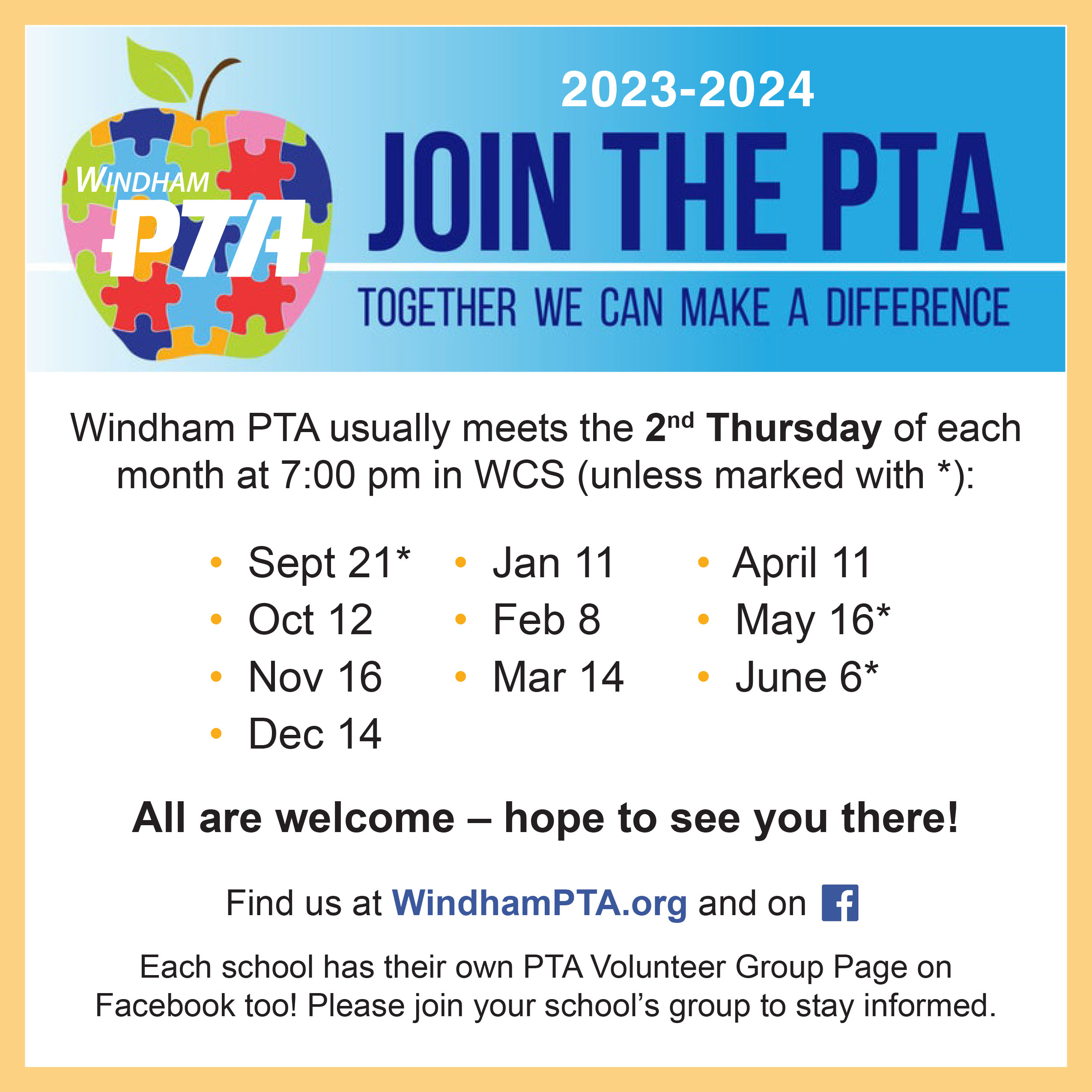 Windham PTA | every child. one voice.®